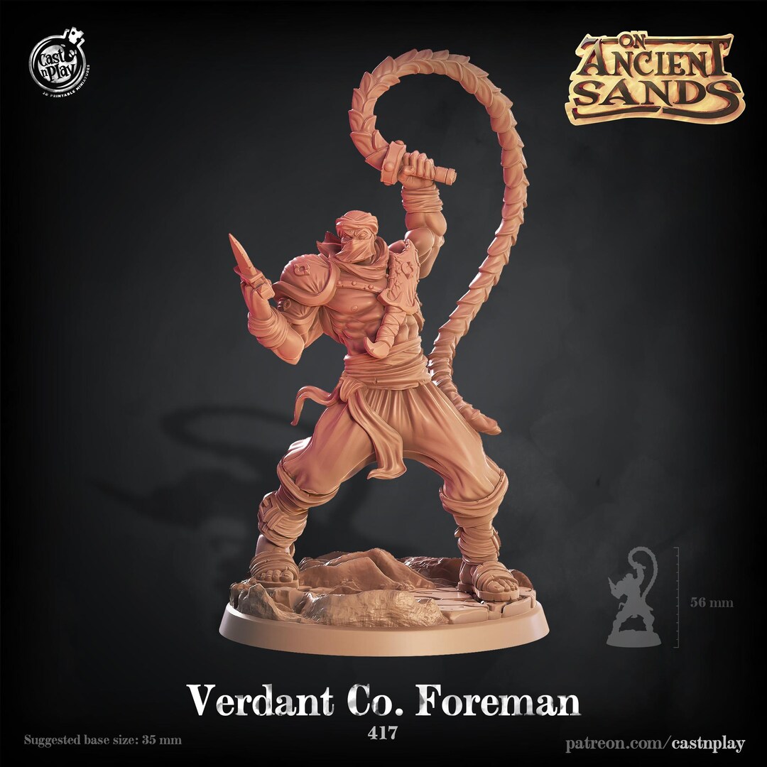 Verdant Co. Foreman - Miniature for Dnd, DSA, Pathfinder - 28 Mm, 32 Mm ...