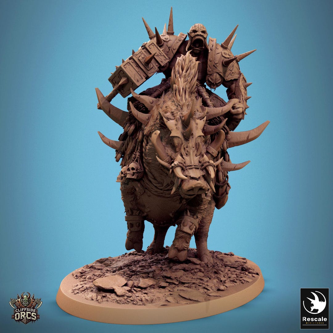 Boar Charge - Mount Miniature for Dnd, DSA, Pathfinder, RPG Tabletop ...