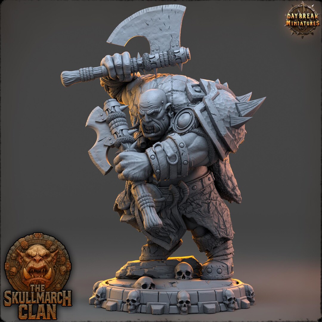 Brathok Gravesinger - Giant Ogre Berserker Miniature for Dnd, DSA ...