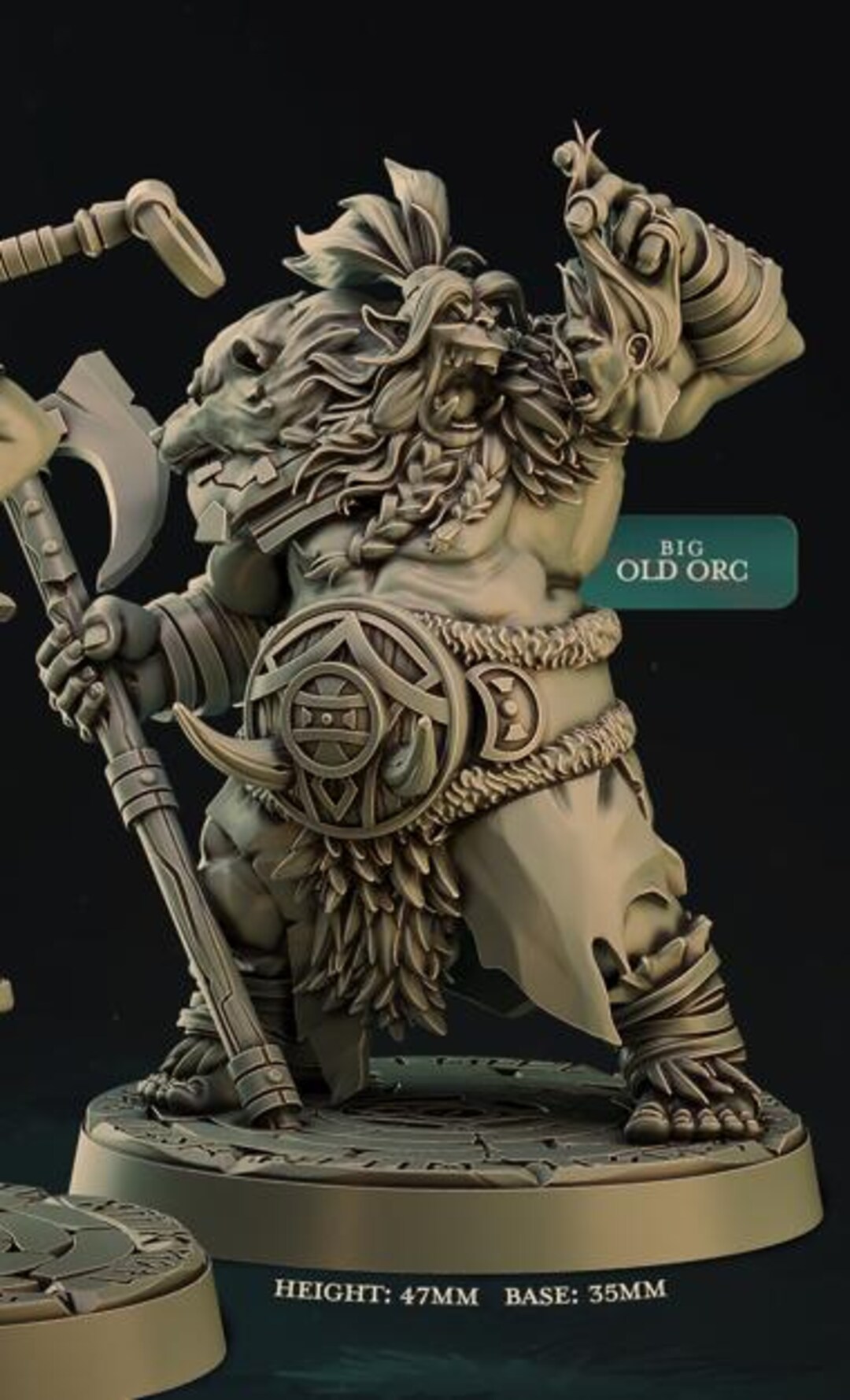 Heavy Viking Orc Miniature for Dnd, DSA, Pathfinder 28 Mm, 32 Mm ...