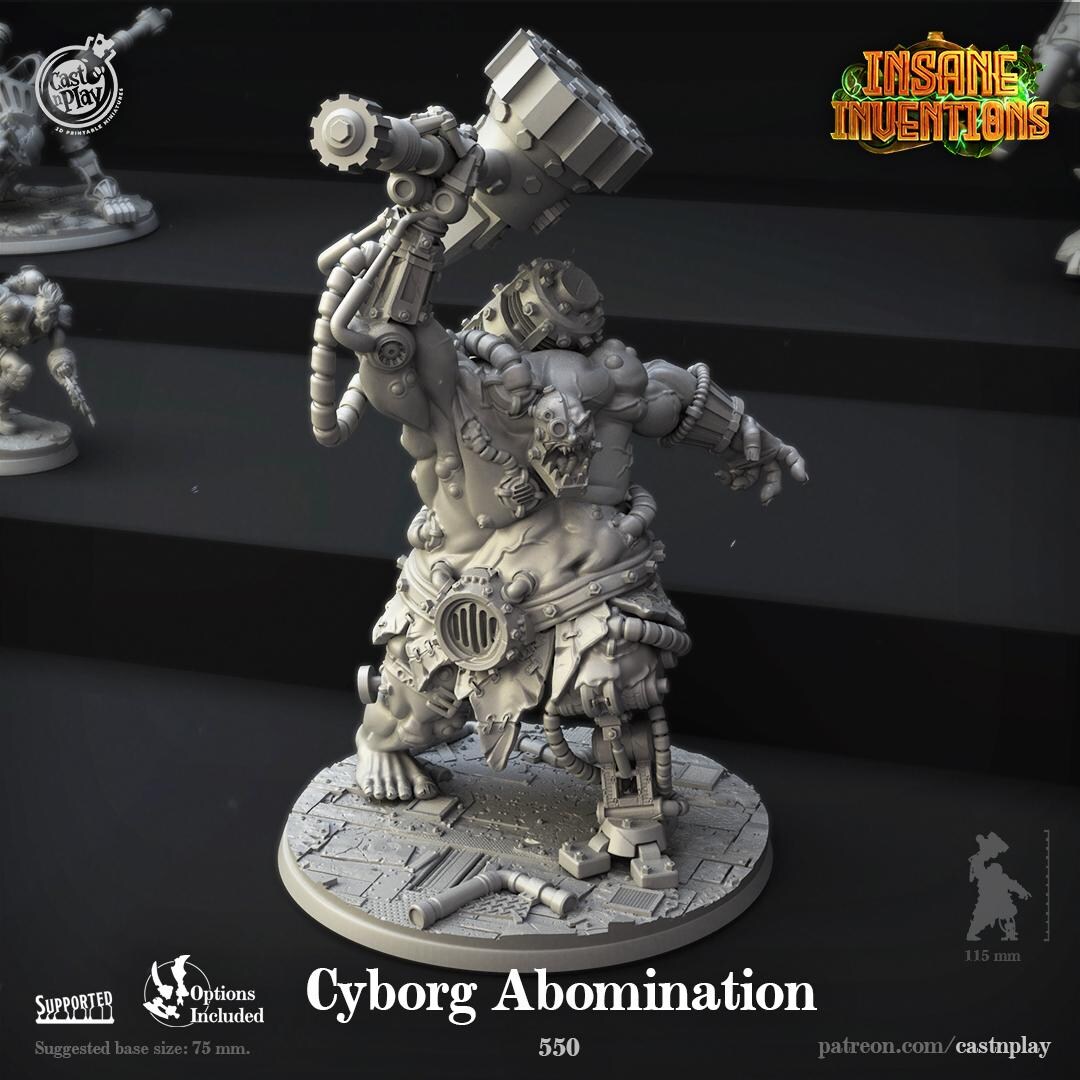 Cyborg Abomination - Mutant Miniature for Dnd, DSA, Pathfinder ...
