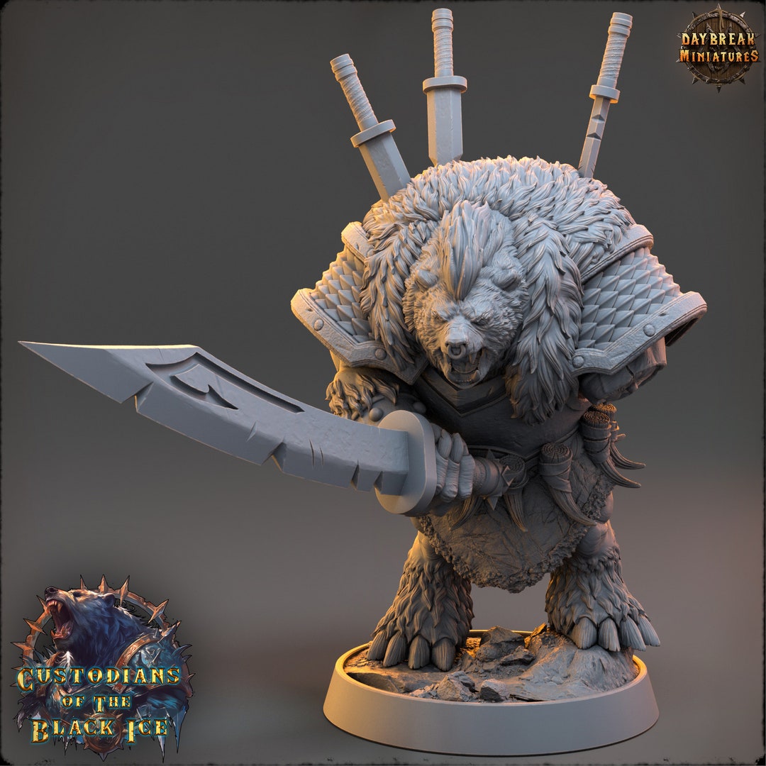 Edge Gallard - Bearfolk Paladin Miniature for Dnd, DSA, Pathfinder ...