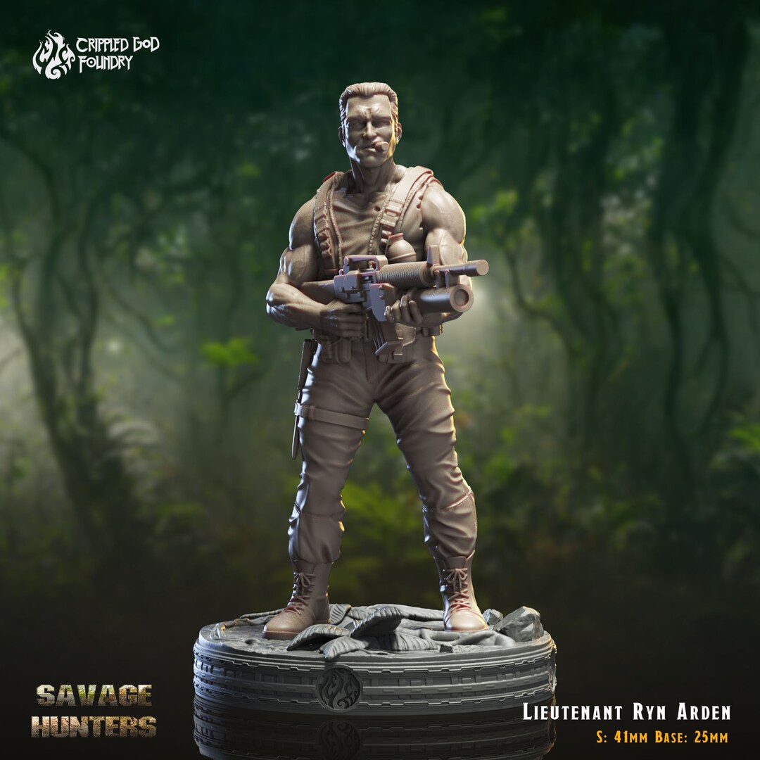 Lieutenant Ryn Arden Miniature for Dnd, DSA, Pathfinder 28 Mm, 32 Mm ...