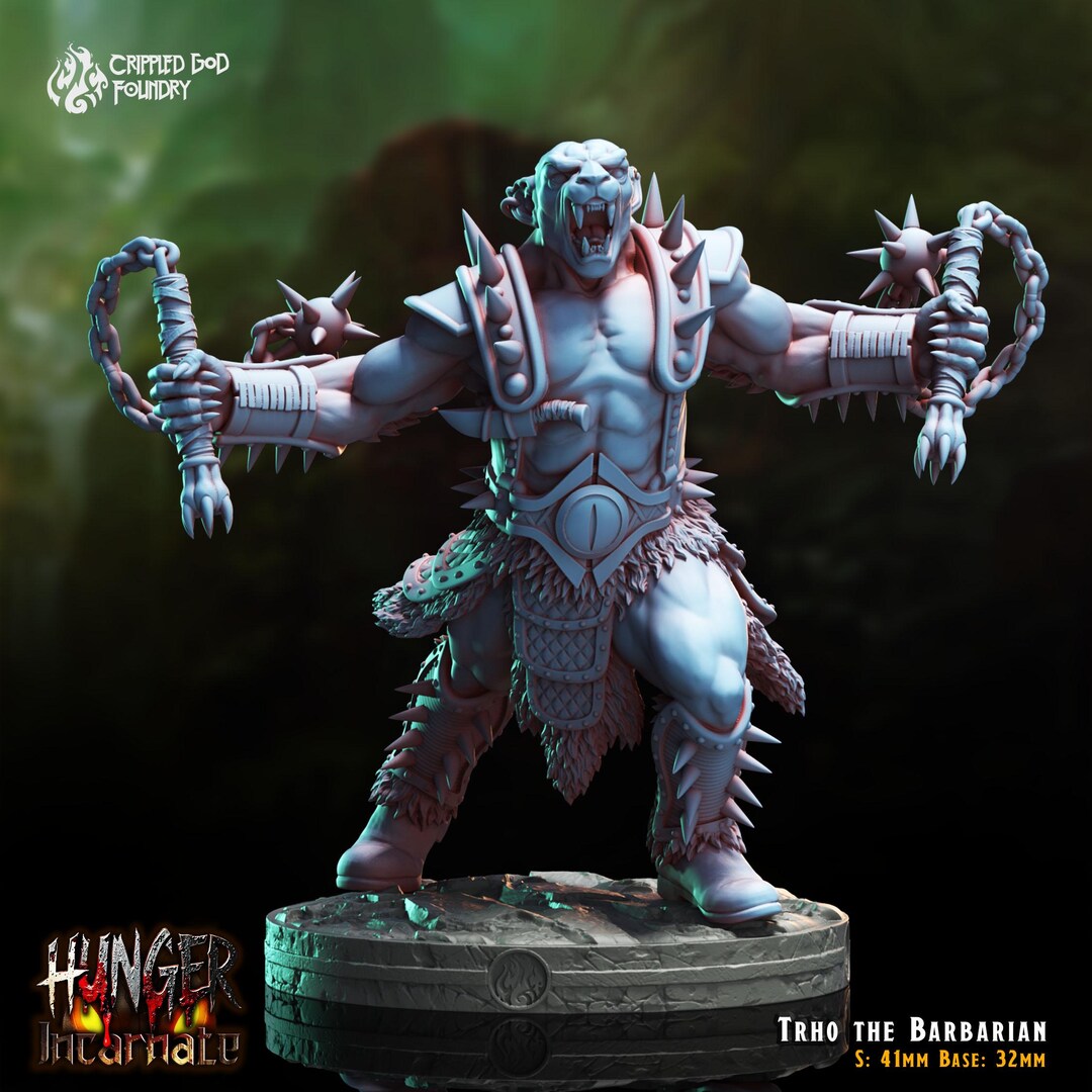 Trho Barbarian - Barbarian Miniature for Dnd, DSA, Pathfinder, RPG ...