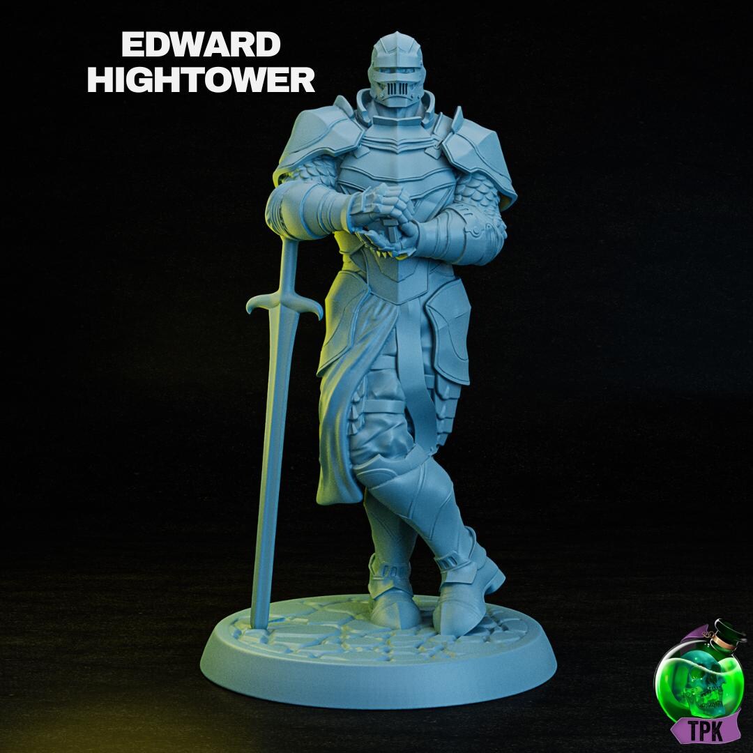 Edward Hightower - Knight Miniature for Dnd, DSA, Pathfinder, RPG ...