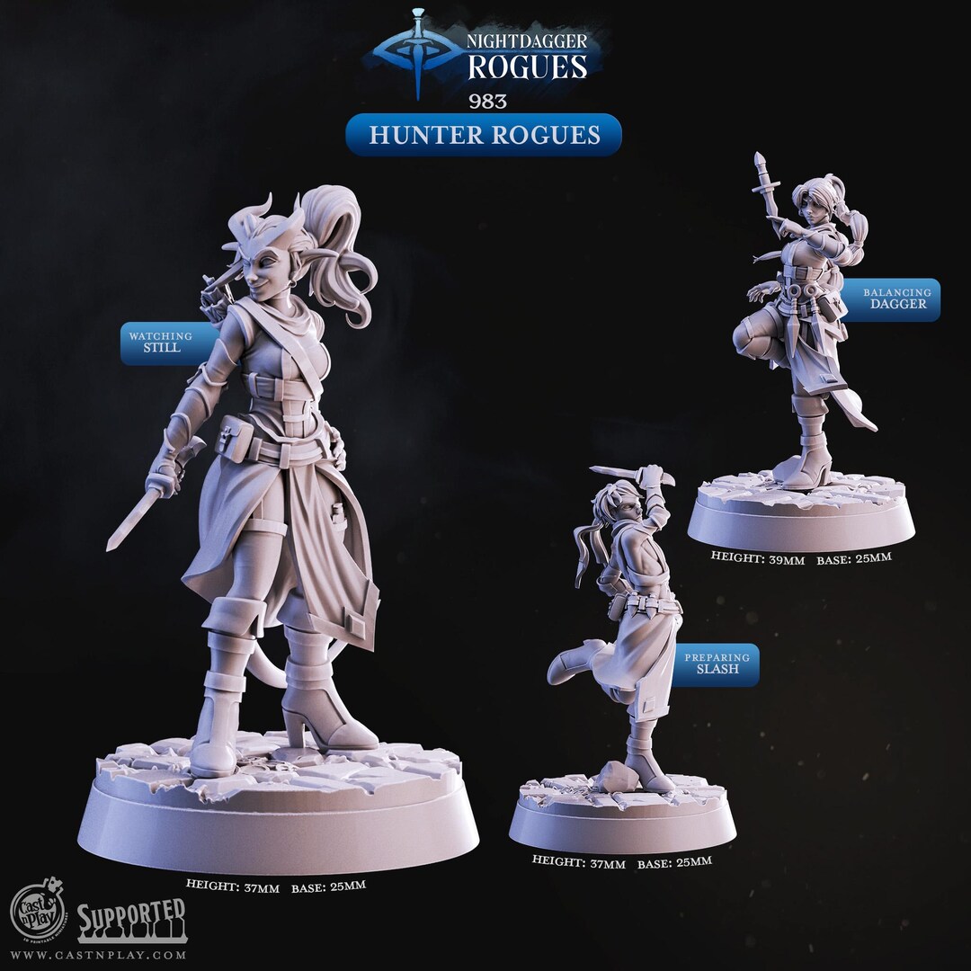 Hunter Rogues - Rogue Miniature for Dnd, DSA, Pathfinder, Tabletop RPG ...