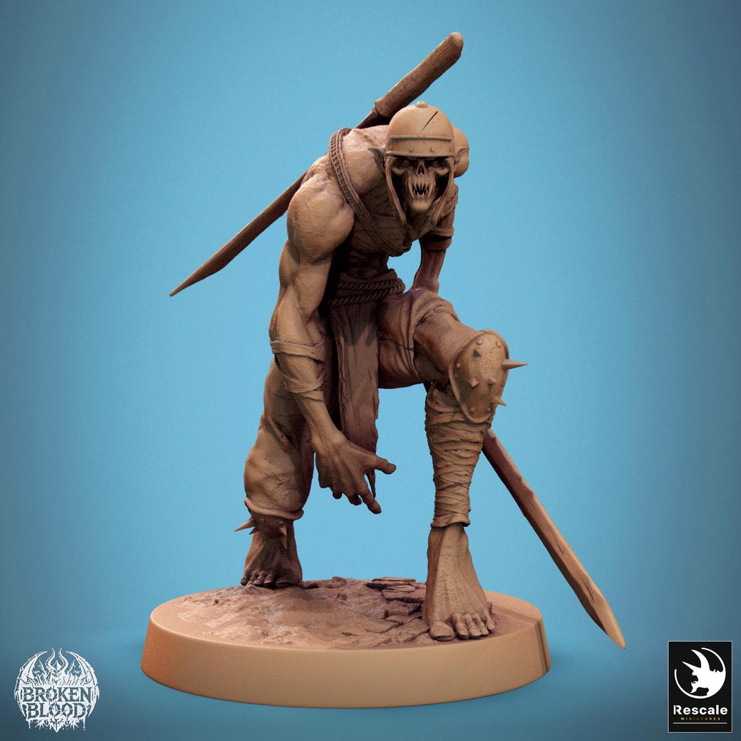Ghoul Ravager Sentinel Walk - Miniature for D&D, DSA, Pathfinder - 28 ...