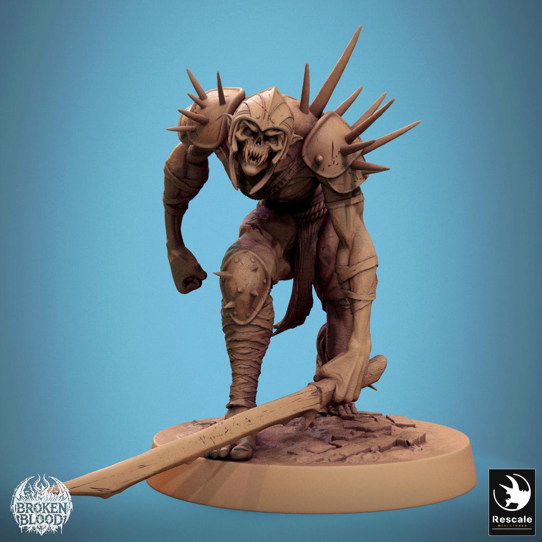 Ghoul Ravager Walk Miniature for Dnd, DSA, Pathfinder 28 Mm, 32 Mm ...