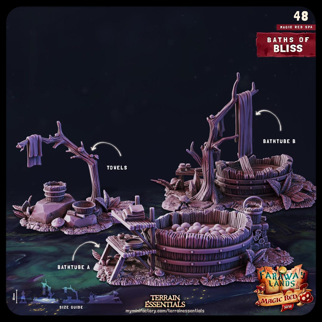 Baths of Bliss - Miniature for Dnd DSA, Pathfinder, RPG Tabletop Figure ...