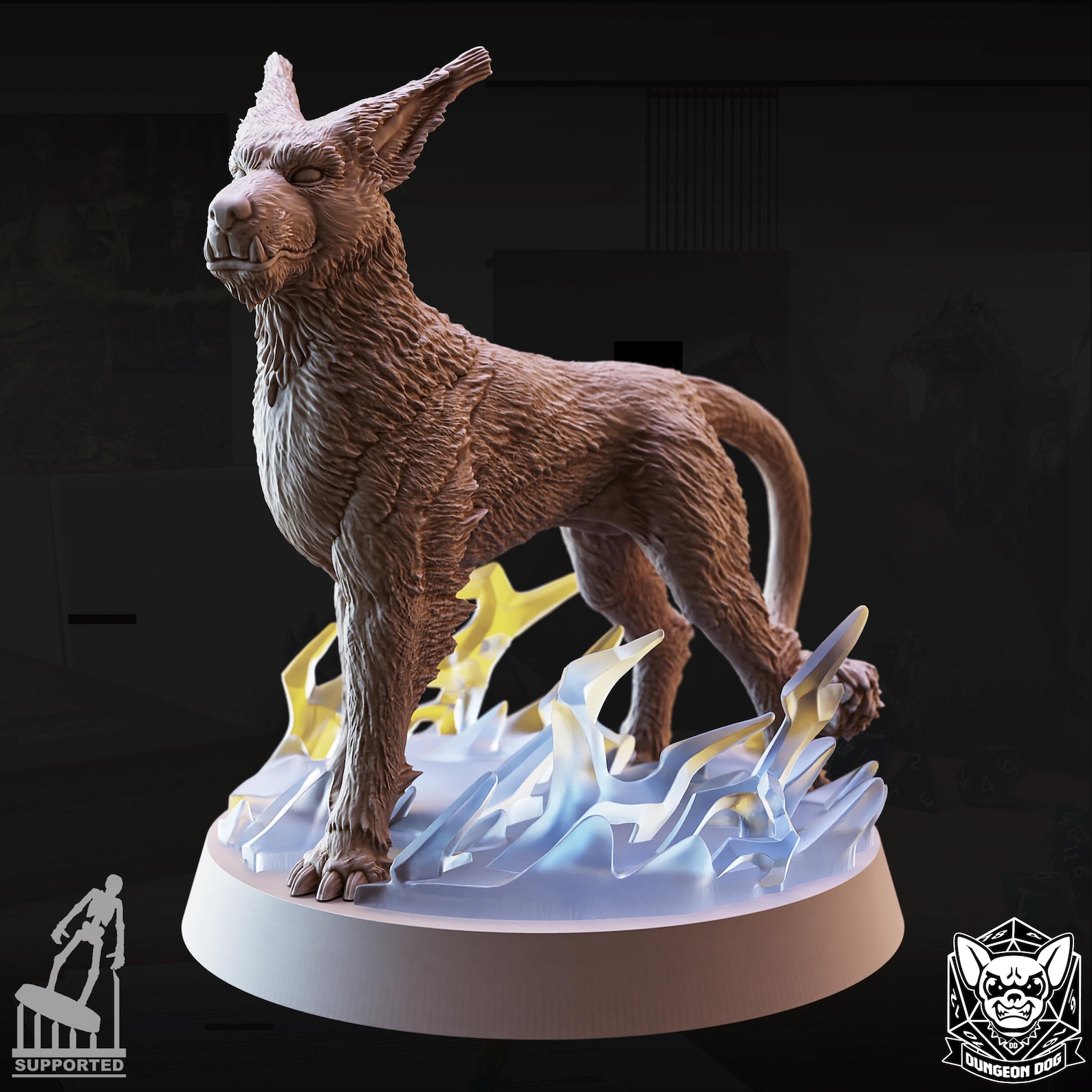 Blink-dog-a - Miniature for Dnd, DSA, Pathfinder, RPG Tabletop Figure ...