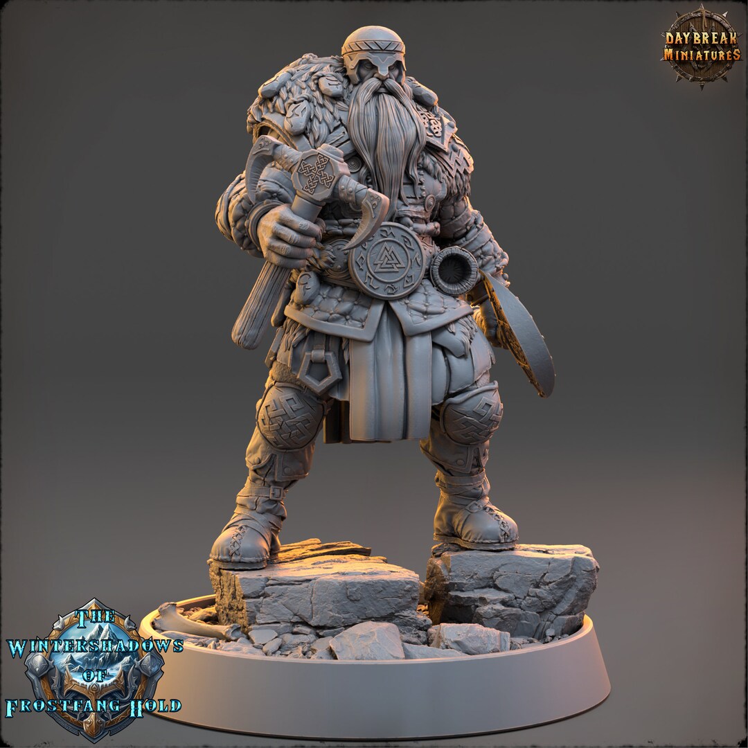 Haldor Skullsplitter Mini for Dnd, DSA, Pathfinder, 28 Mm, 32 Mm, 54 Mm ...