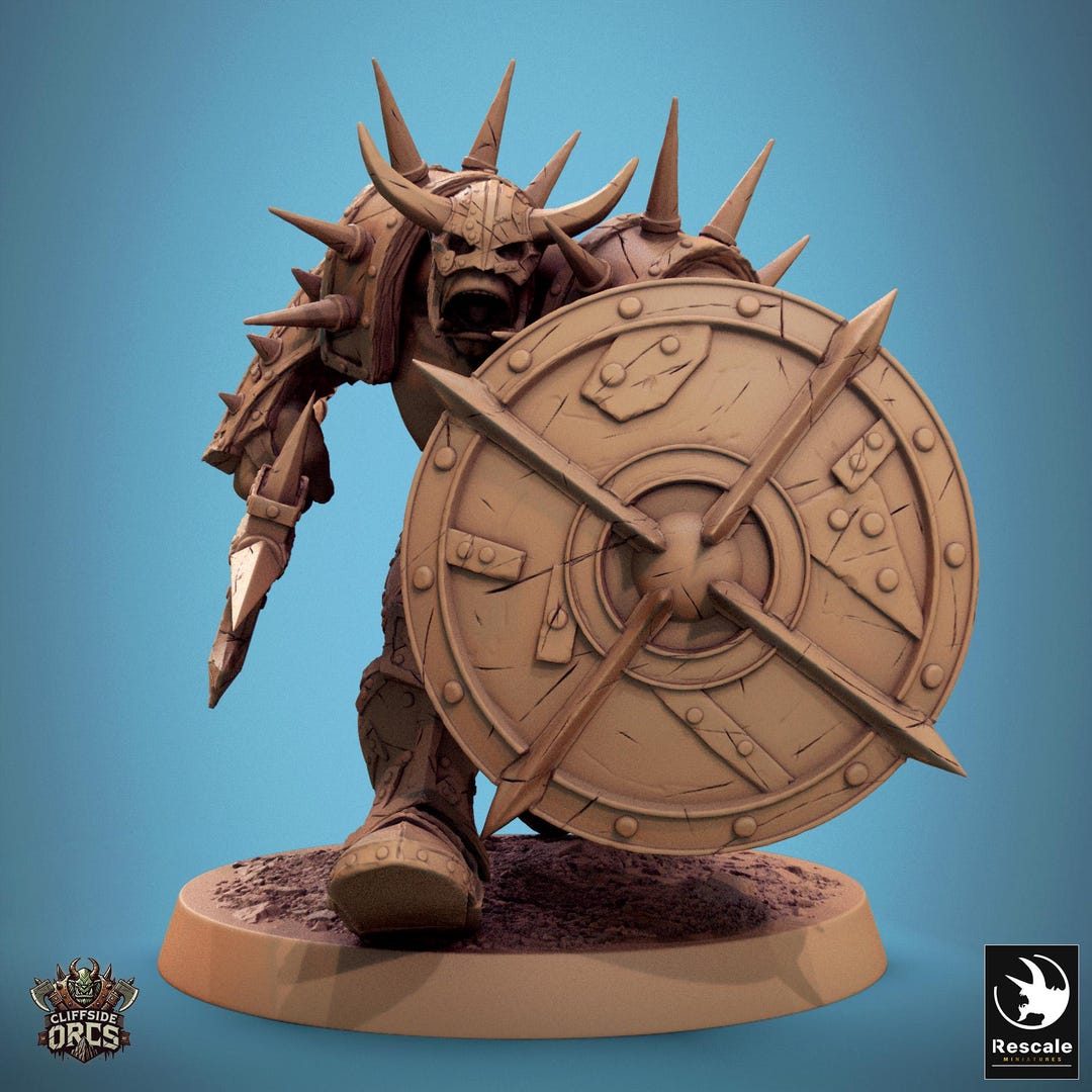 Infantry Orc Charge - Miniature for Dnd, DSA, Pathfinder, RPG Tabletop ...