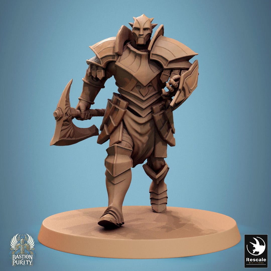 Aeterna Infantry Warrior Miniature for Dnd, DSA, Pathfinder 28 Mm, 32 ...