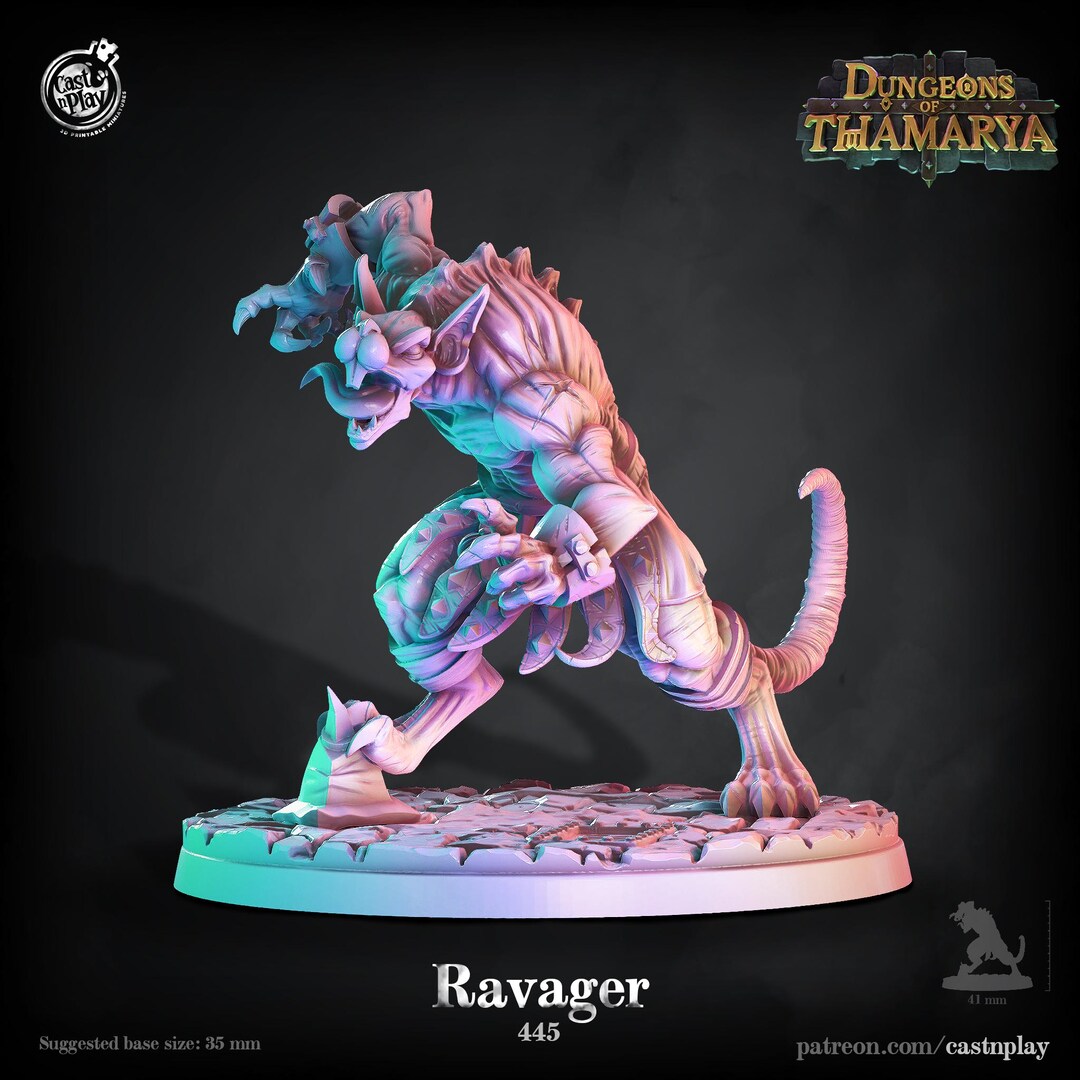 Ravager - Aberration Ravager Barbarian Miniature for Dnd, DSA ...