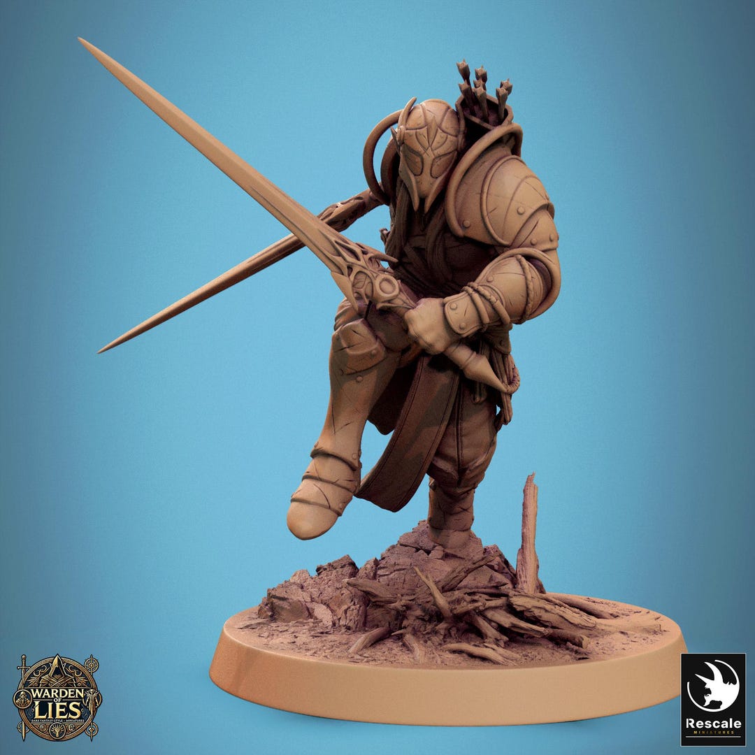 Moon Elf Sentinel Jump - Miniature for Dnd, DSA, Pathfinder, RPG ...