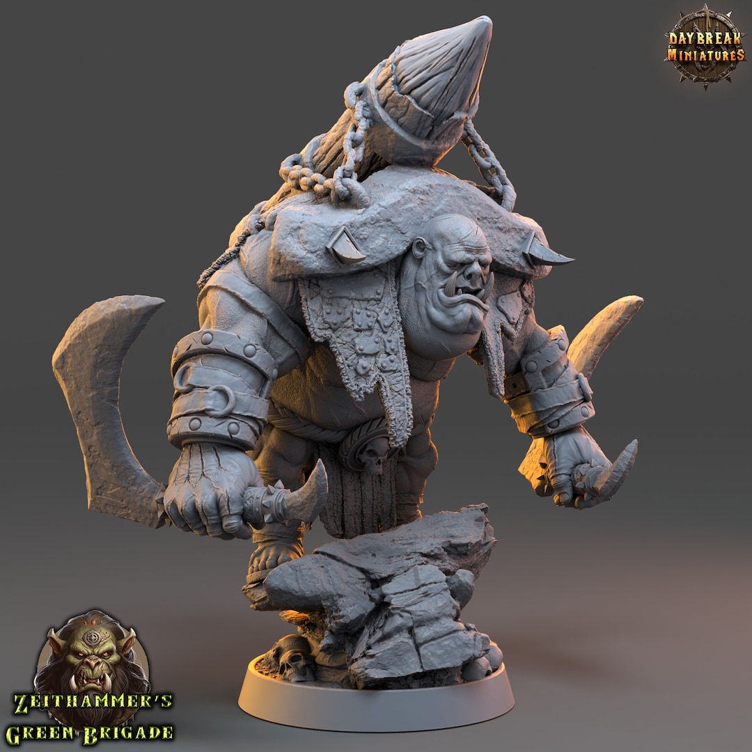 Orc Rocket Zoot - Tabletop Dnd Miniature - 28 Mm, 32 Mm With Matching ...