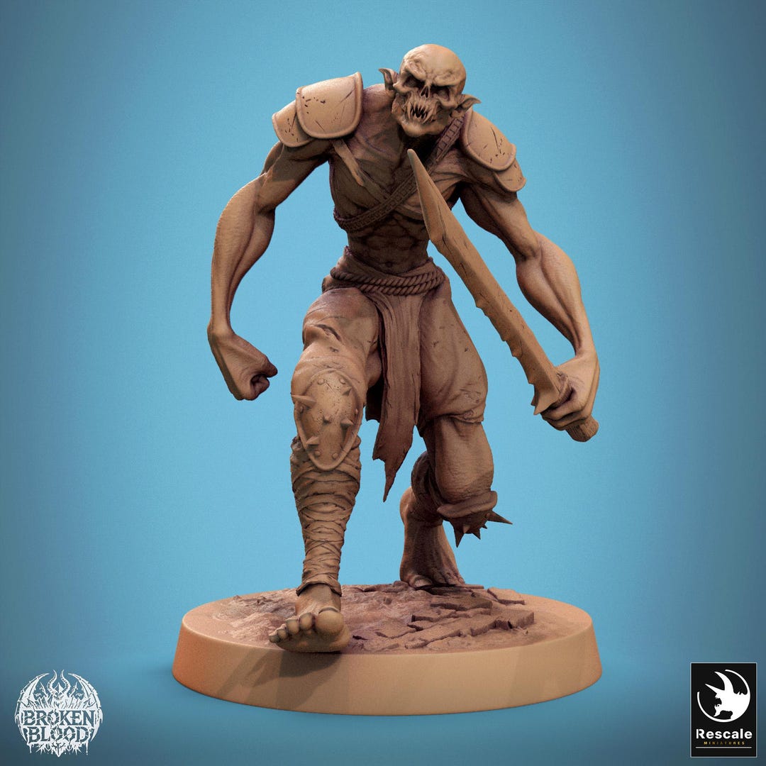 Ghoul Ravager Walk Wonder Miniature for Dnd, DSA, Pathfinder 28 Mm, 32 ...
