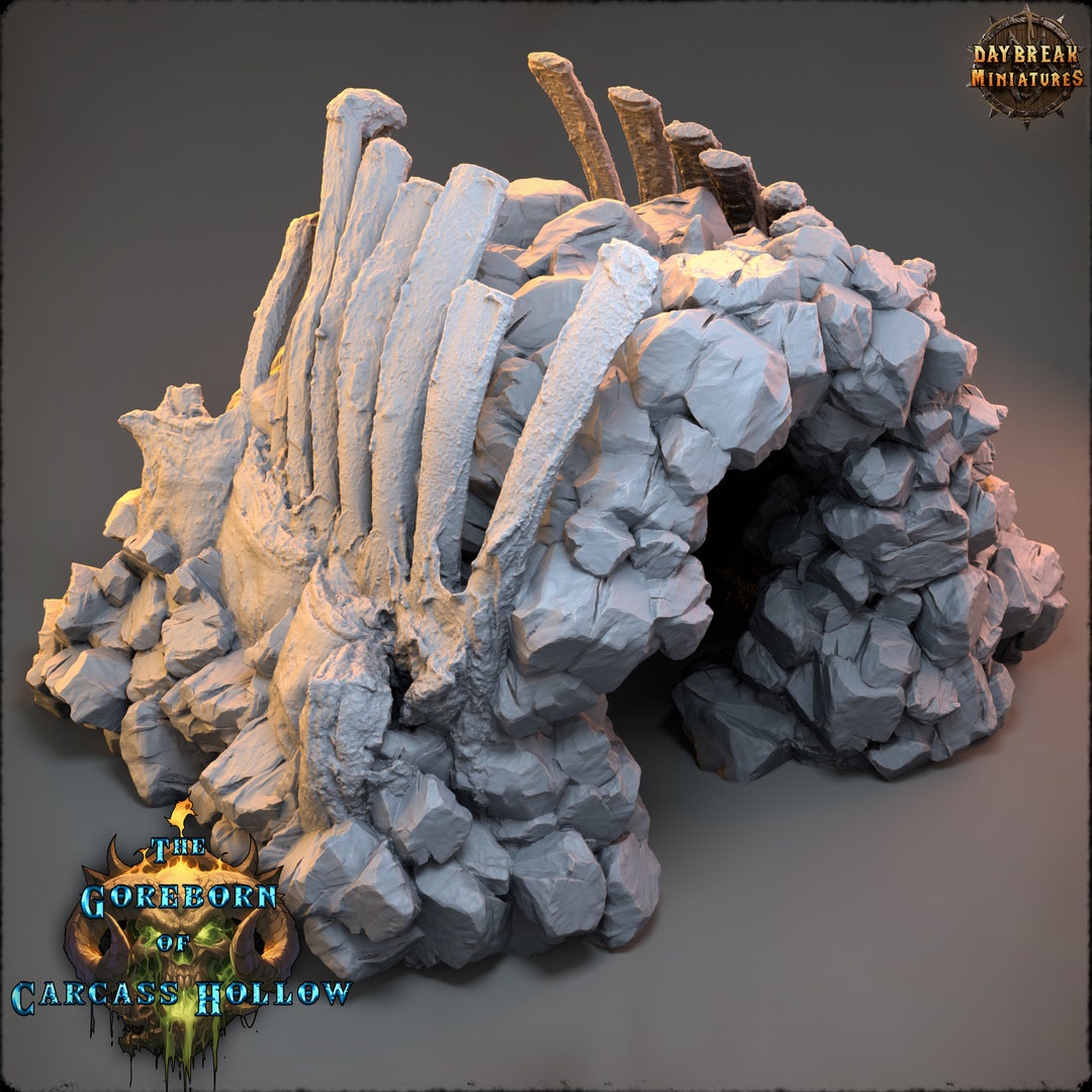 Bone Grotto - Miniature for Dnd, DSA, Pathfinder - 28 Mm, 32 Mm, Resin ...