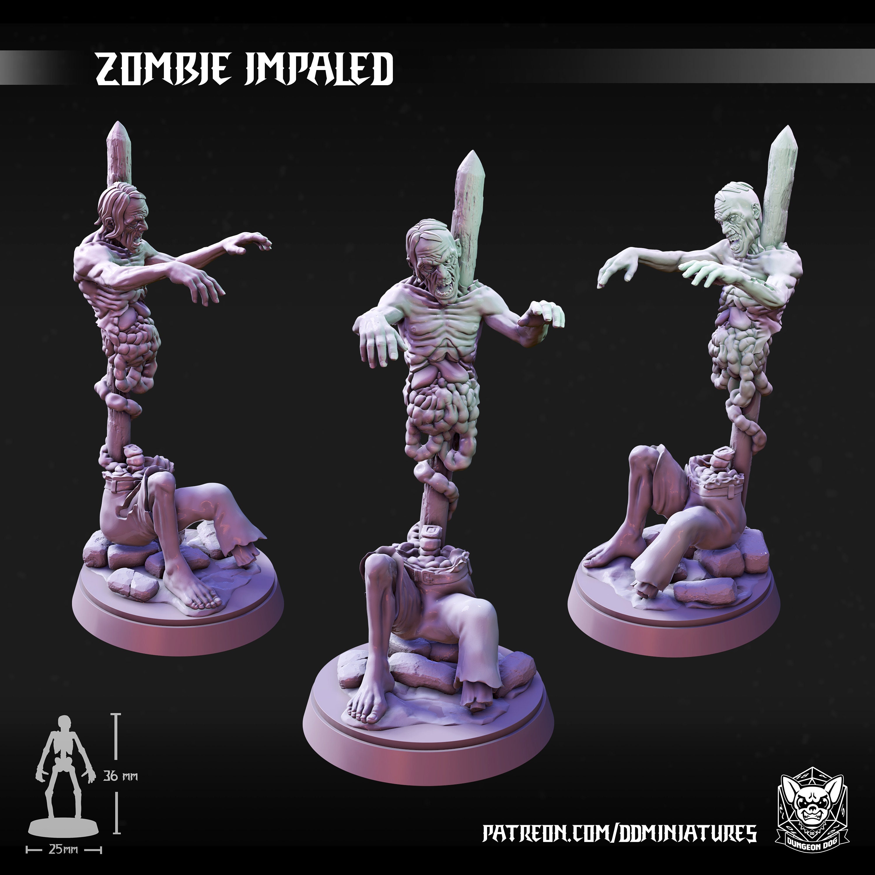 Zombie Army, Undead Horde 8 Miniatures for Dnd, DSA, RPG Tabletop Games ...
