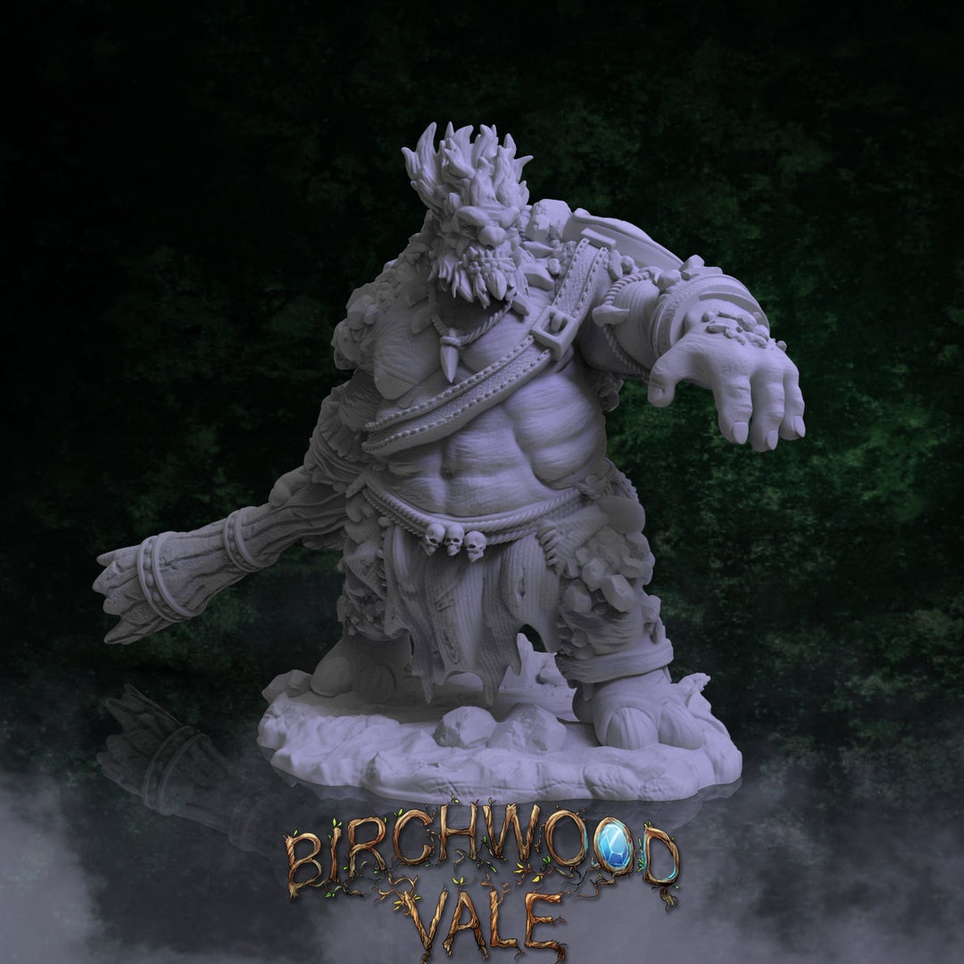 The Stone Troll Rocky Miniature for Dnd, DSA, Pathfinder 28 Mm, 32 Mm ...