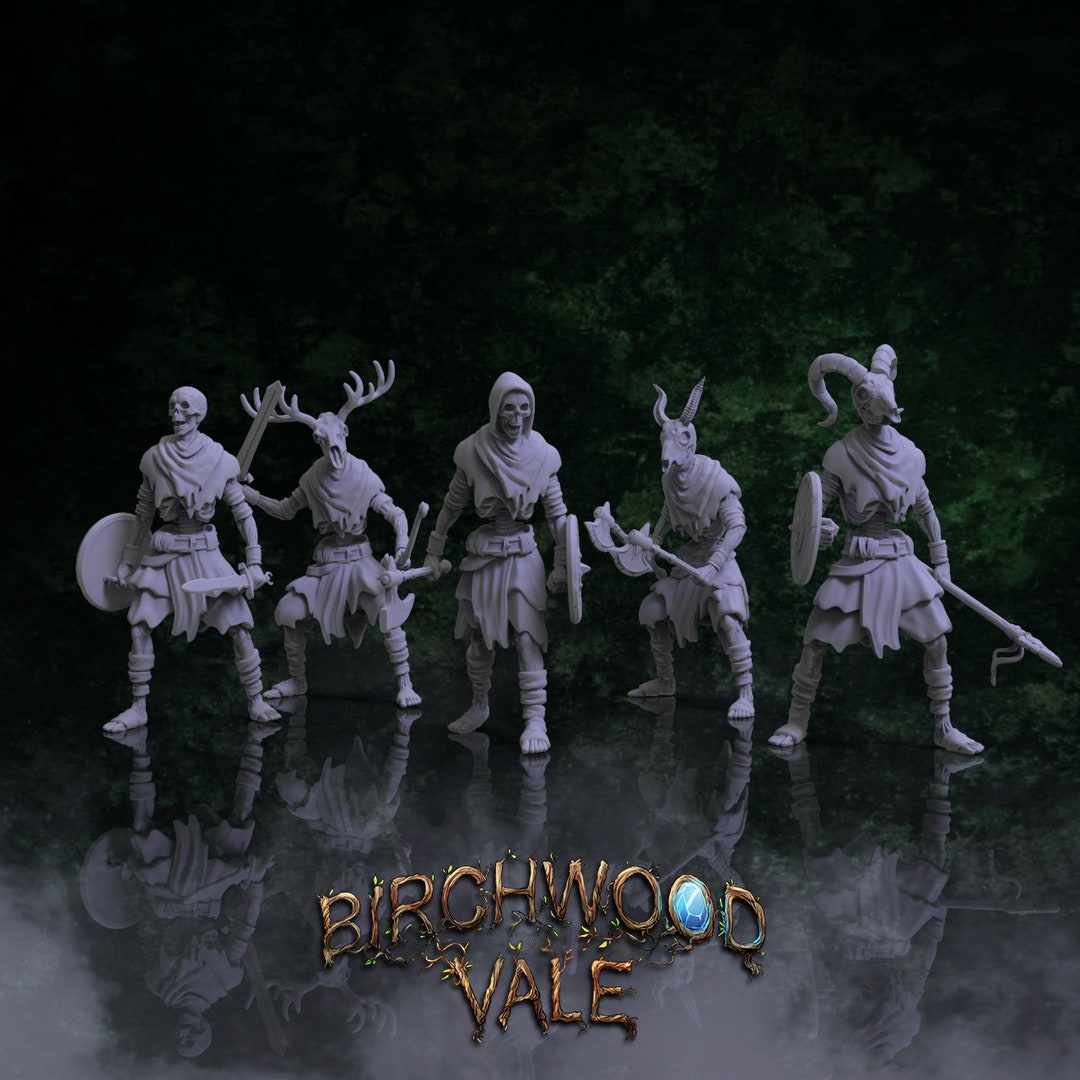 Modular Skeletons Miniatures for Dnd, DSA, Pathfinder 28 Mm, 32 Mm ...