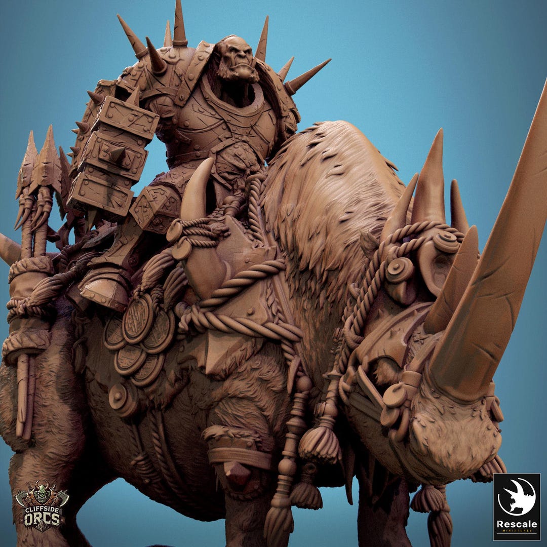 Rhino Stand - Mount Miniature for DnD, DSA, Pathfinder, RPG Tabletop ...