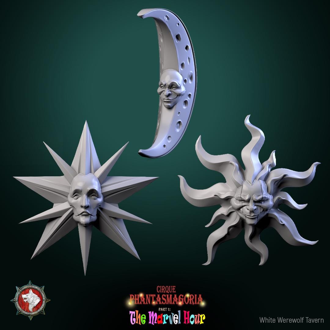 Masks - Miniature for Dnd, DSA, Pathfinder, Tabletop RPG - Cirque ...