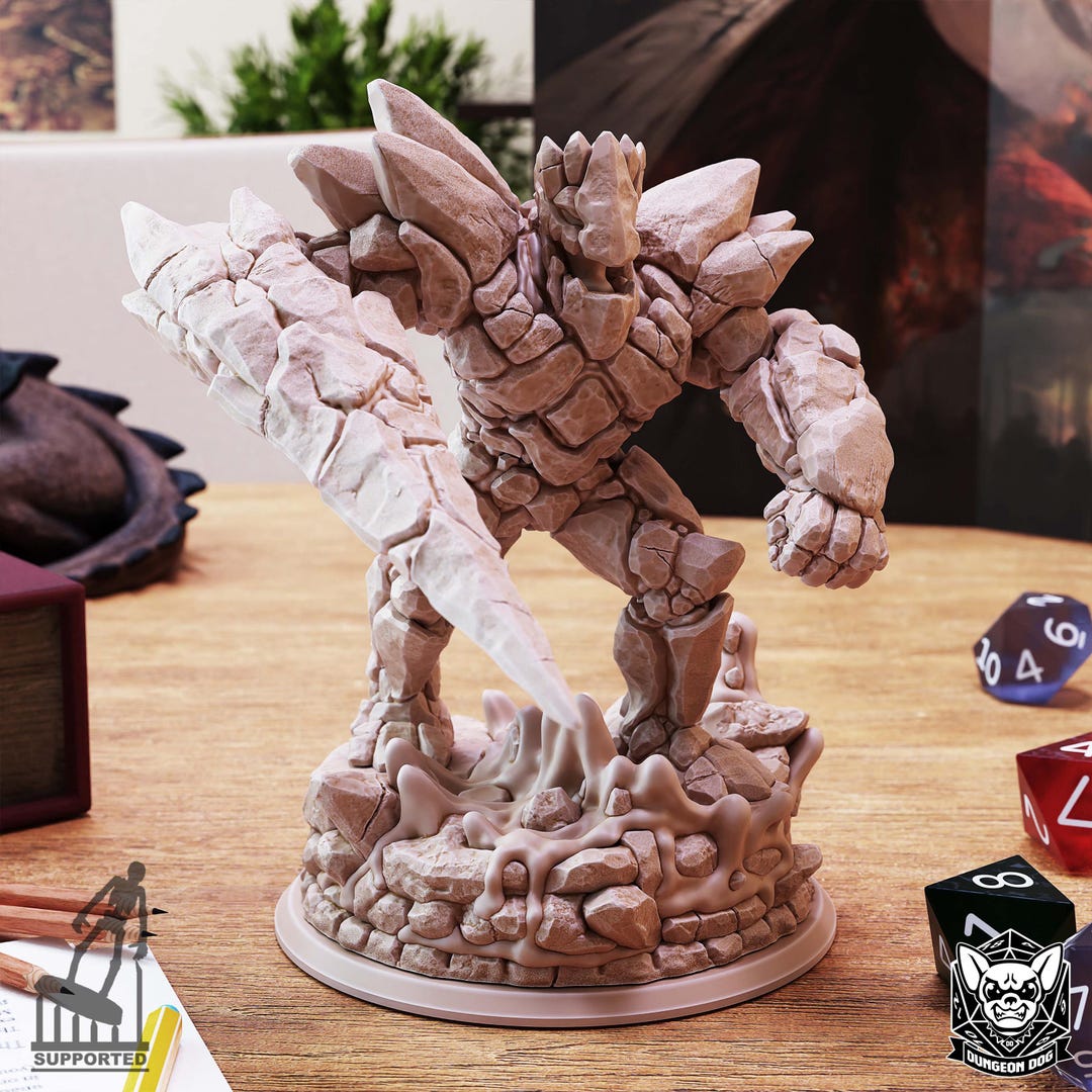 Hellfire Crag Lavaboss - Elemental Miniature for Dnd, DSA, Pathfinder ...