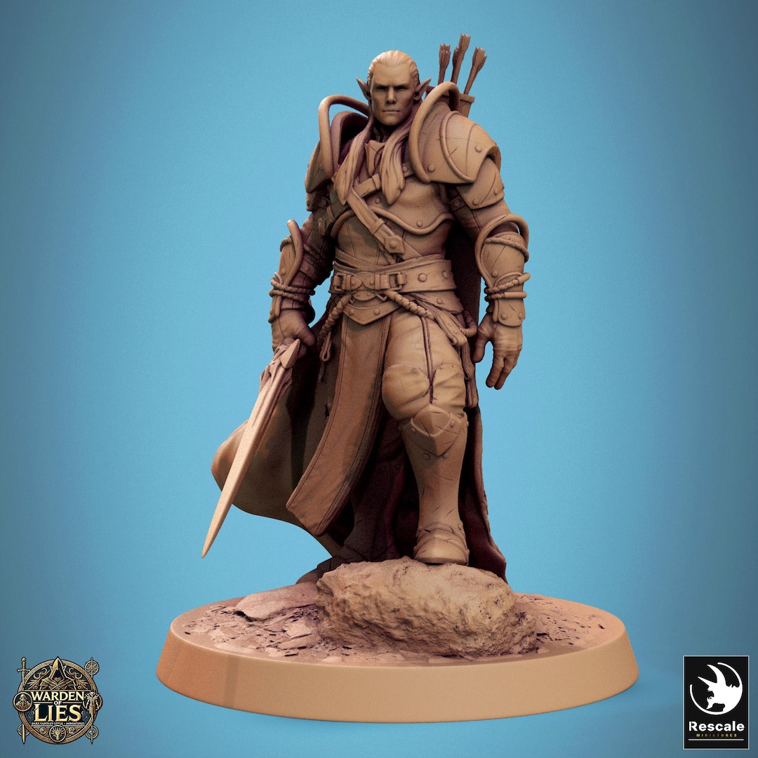 Moon Elf Sentinel Stand - Miniature for Dnd, DSA, Pathfinder, RPG ...