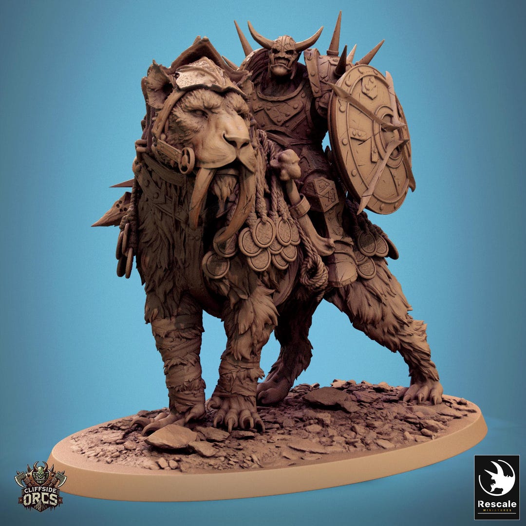 Sabertooth Look - Mount Miniature for Dnd, DSA, Pathfinder, RPG ...
