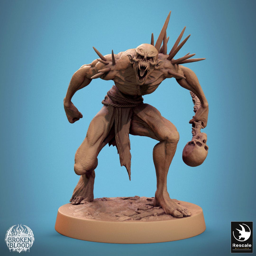 Savage Ghoul Angry Miniature for Dnd, DSA, Pathfinder 28 Mm, 32 Mm ...