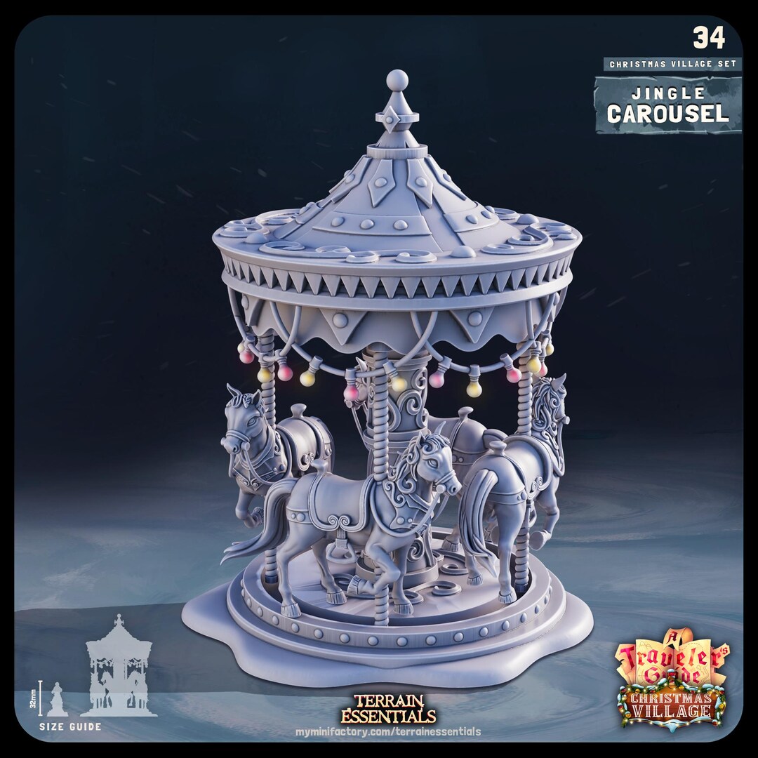 Jingle Carousel Miniature for Dnd DSA, Pathfinder, RPG Tabletop Figure ...