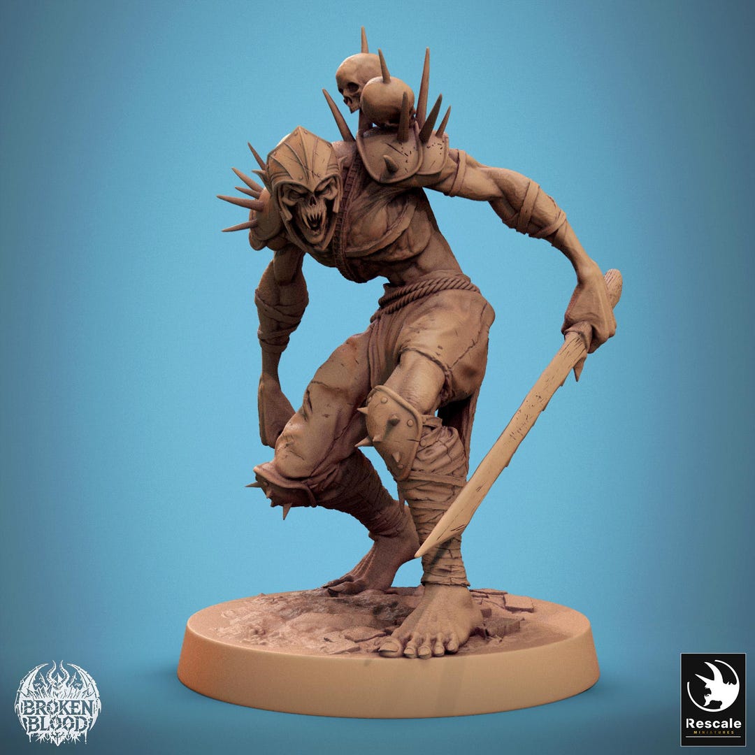 Ghoul Ravager Confused Miniature for Dnd, DSA, Pathfinder 28 Mm, 32 Mm ...