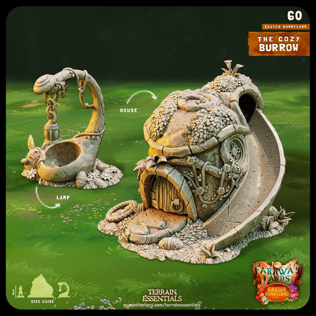 The Cozy Burrow - Miniature for Dnd DSA, Pathfinder, RPG Tabletop ...