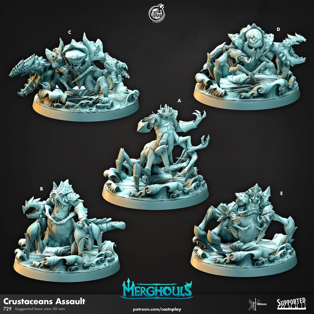 Crustaceans Assault - Miniature for Dnd, DSA, Pathfinder, RPG Tabletop ...
