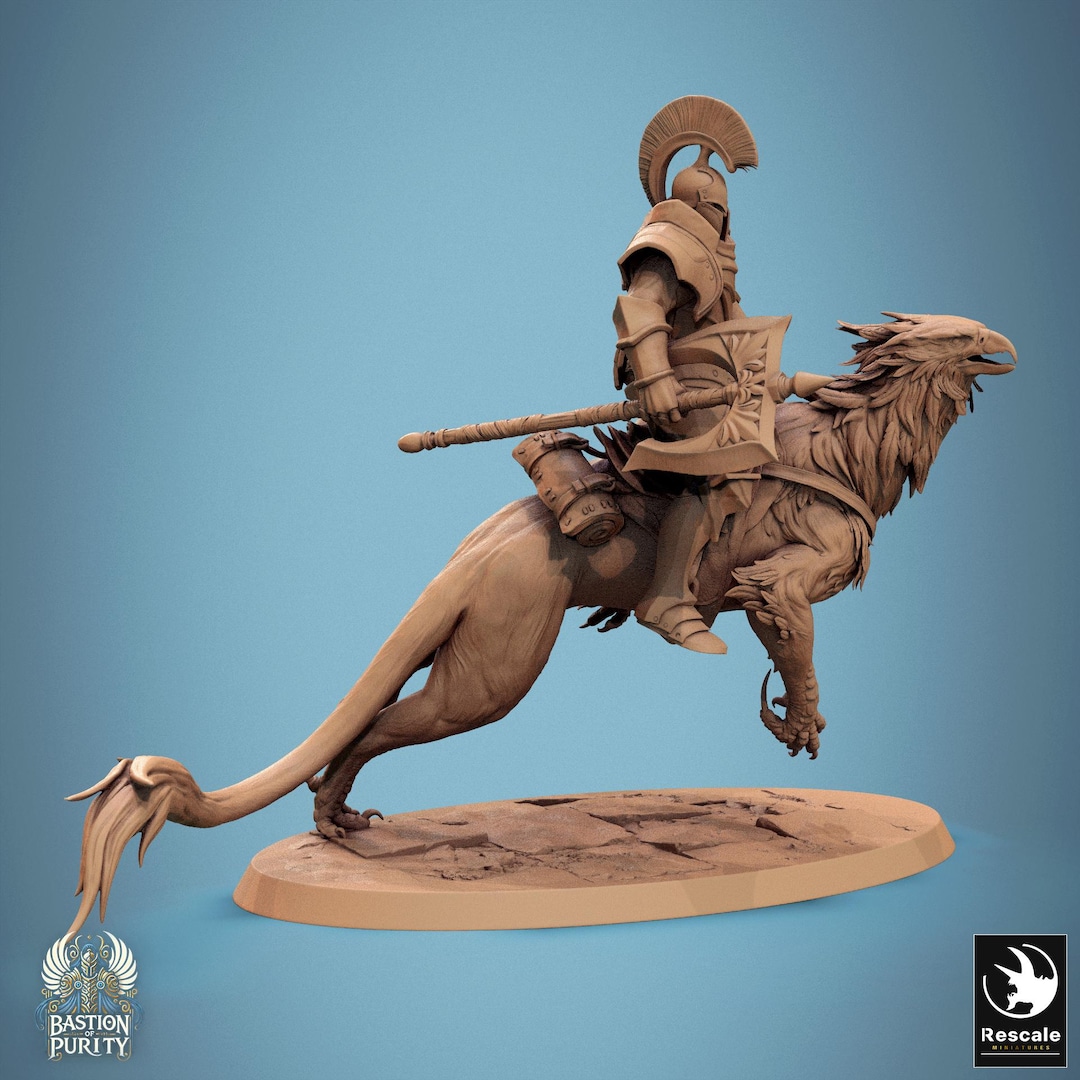 Gryph Chase Miniature for Dnd, DSA, Pathfinder 28 Mm, 32 Mm, Resin ...