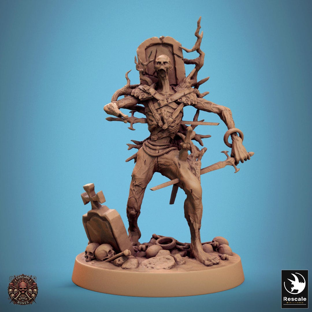 Zombie Corrupt Miniature for Dnd, DSA, Pathfinder 28 Mm, 32 Mm, Resin ...