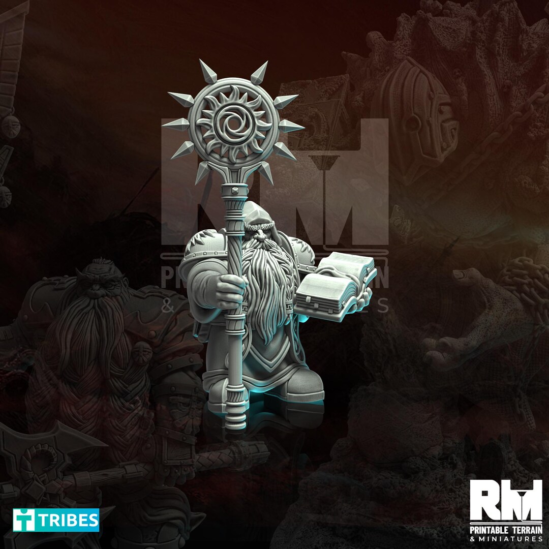 Dwarf Priest - Miniature for Dnd, DSA, Pathfinder - 28 Mm, 32 Mm Resin ...