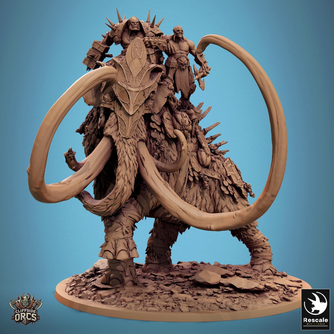 Giant Mammoth - Mount Miniature for Dnd, DSA, Pathfinder, RPG Tabletop ...