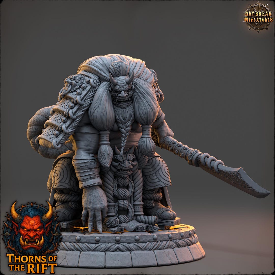 Oni Tetsuyama - Demon Warlord Defender Miniature for Dnd, DSA ...