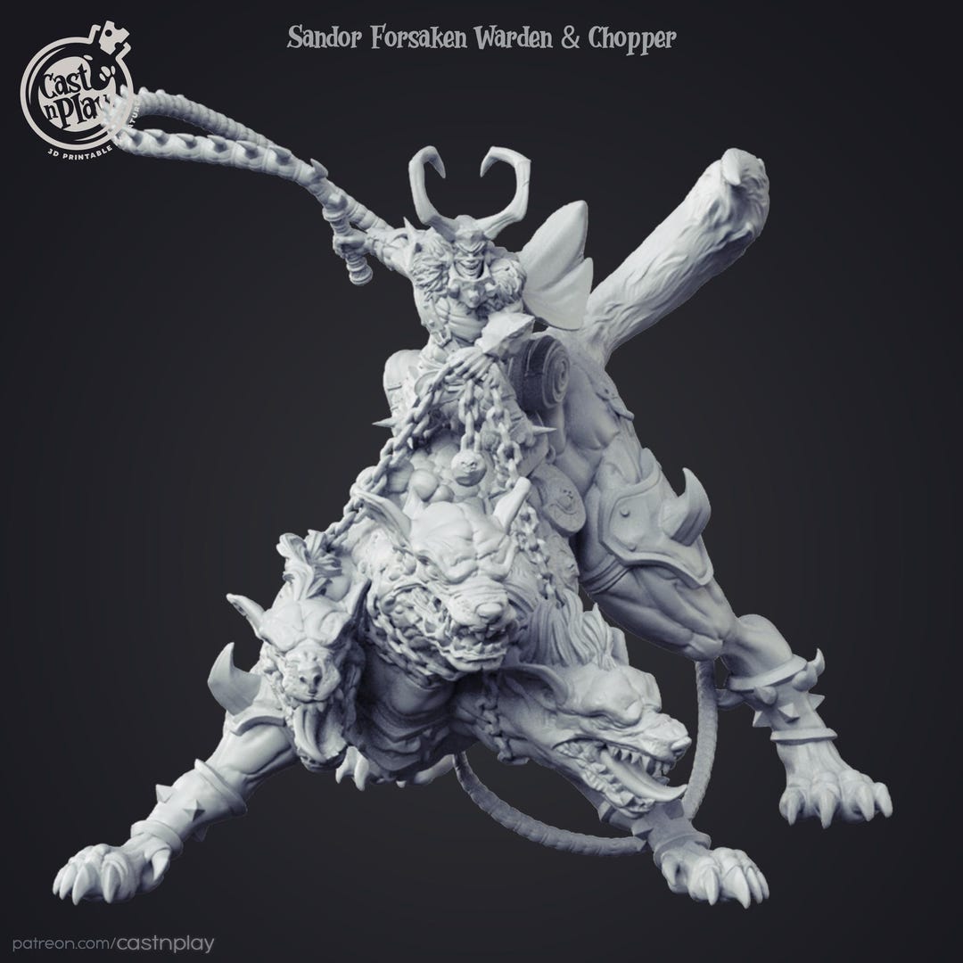 Sandor Forsaken Warden Chopper - Miniature for Dnd, DSA, Pathfinder ...