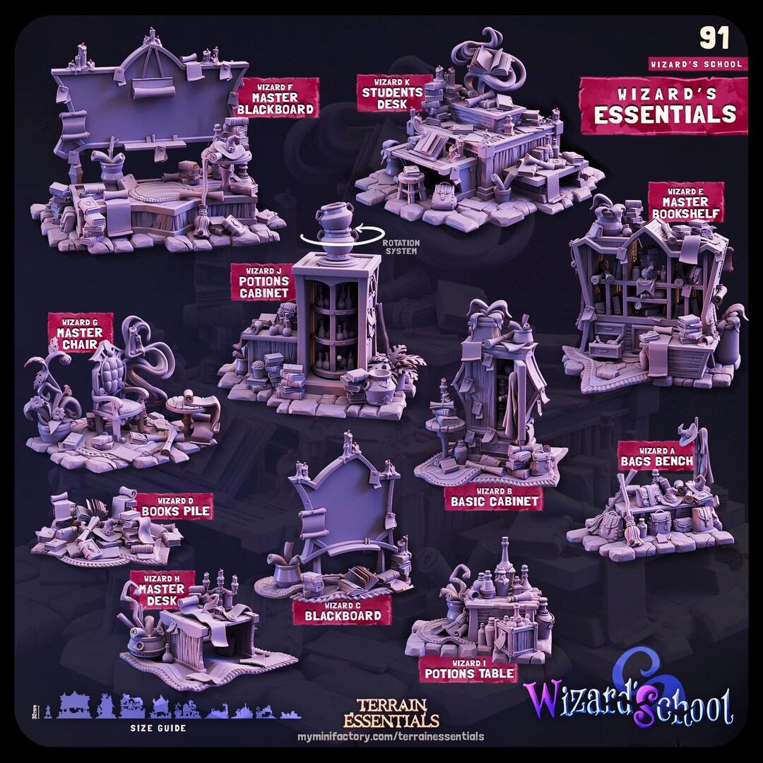 Wizard Essentials - Wizards School - TE Cast N Play - Etsy