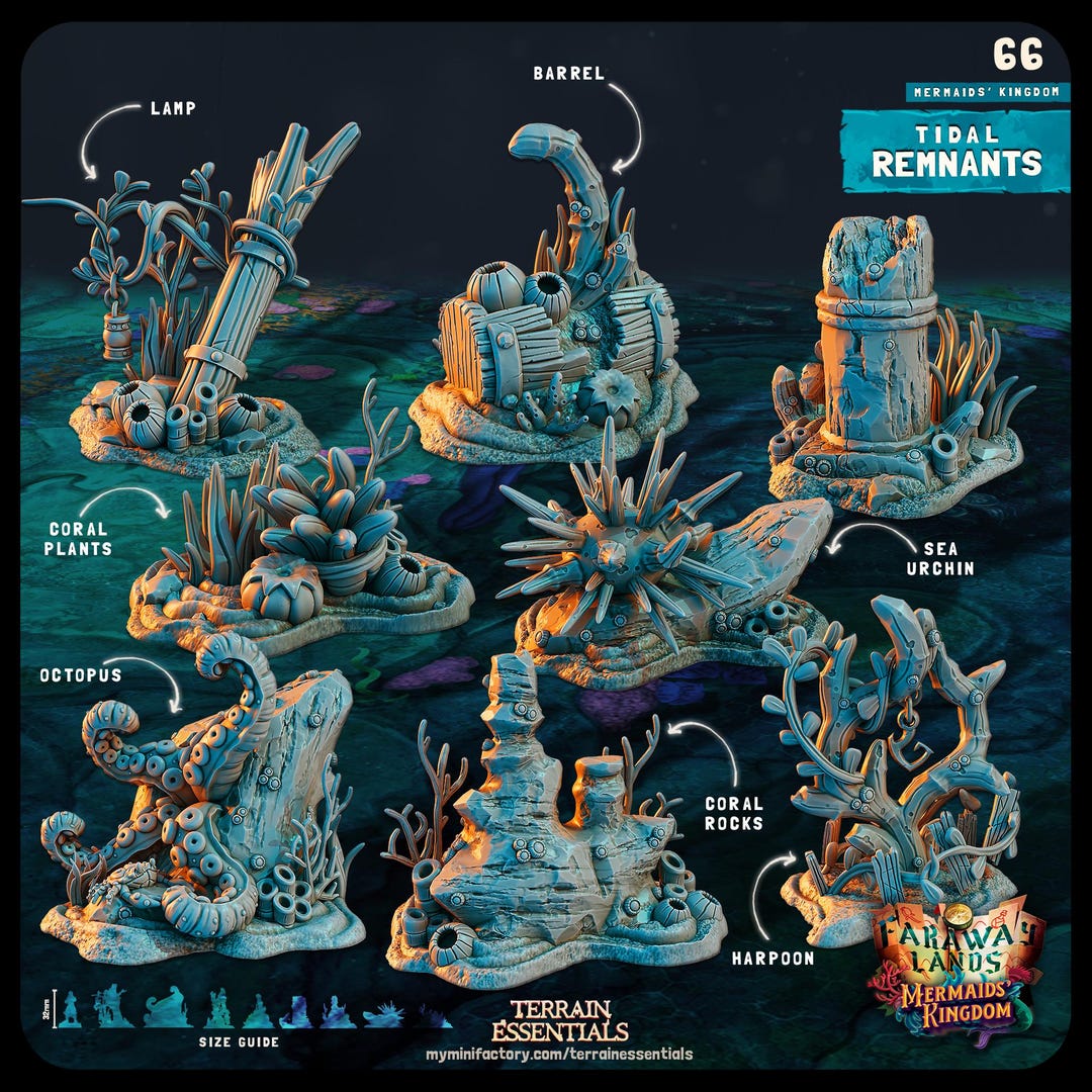 Tidal Remnants - Terrain Miniature for Dnd DSA, Pathfinder, RPG ...