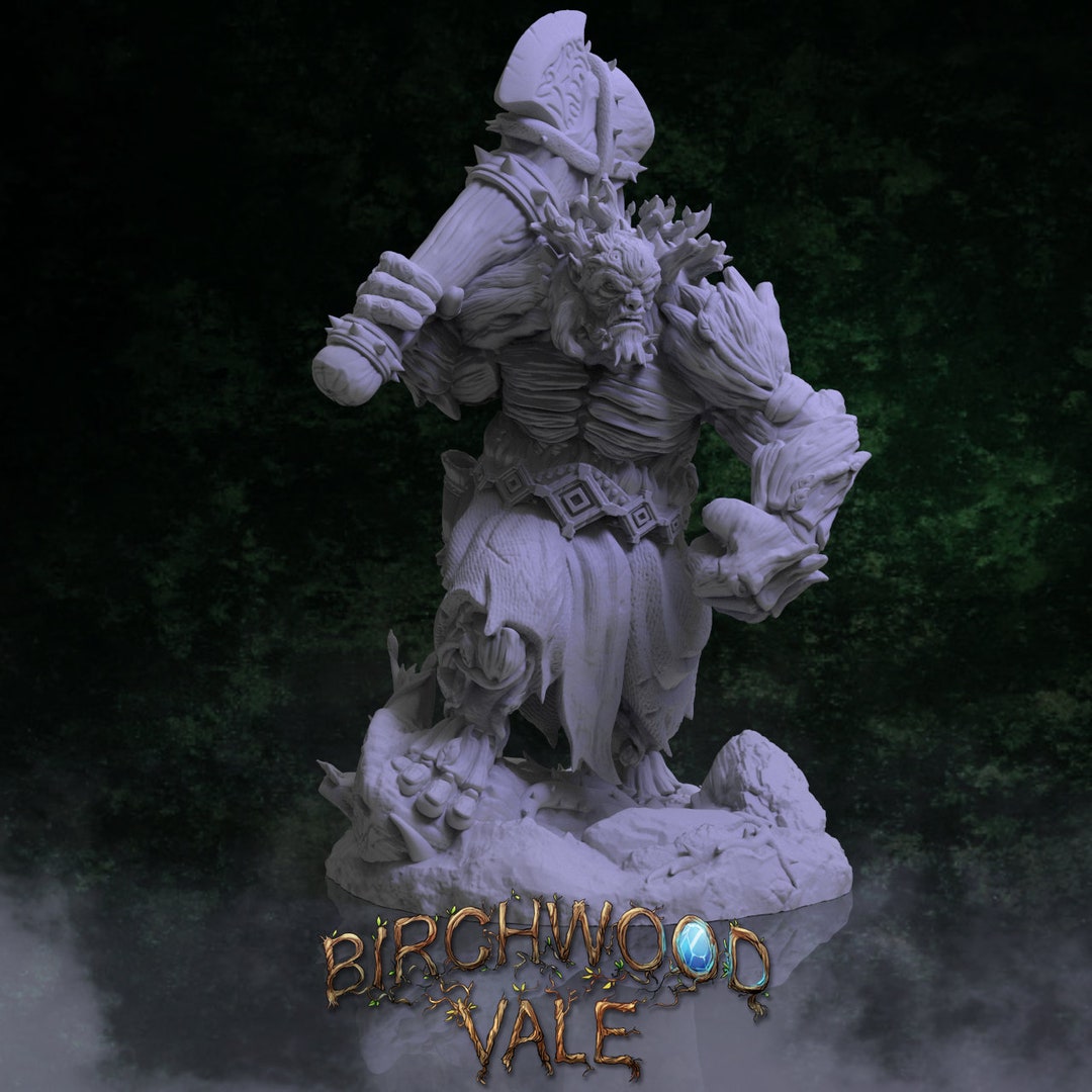The Forest Troll Miniature for Dnd, DSA, Pathfinder 28 Mm, 32 Mm Resin ...