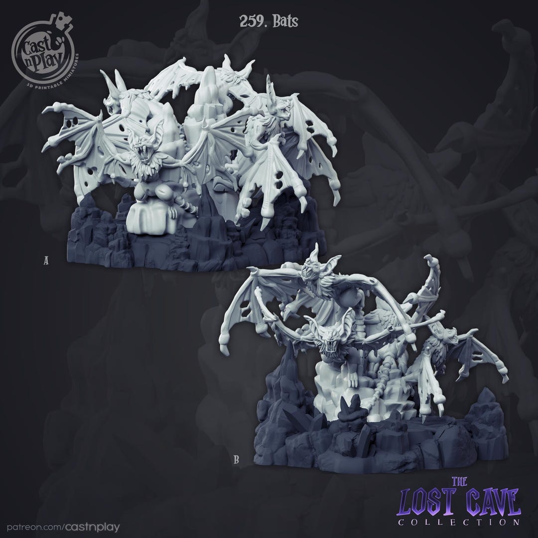 Bats - Batswarm Miniature for Dnd, DSA, Pathfinder, Tabletop RPG - the ...