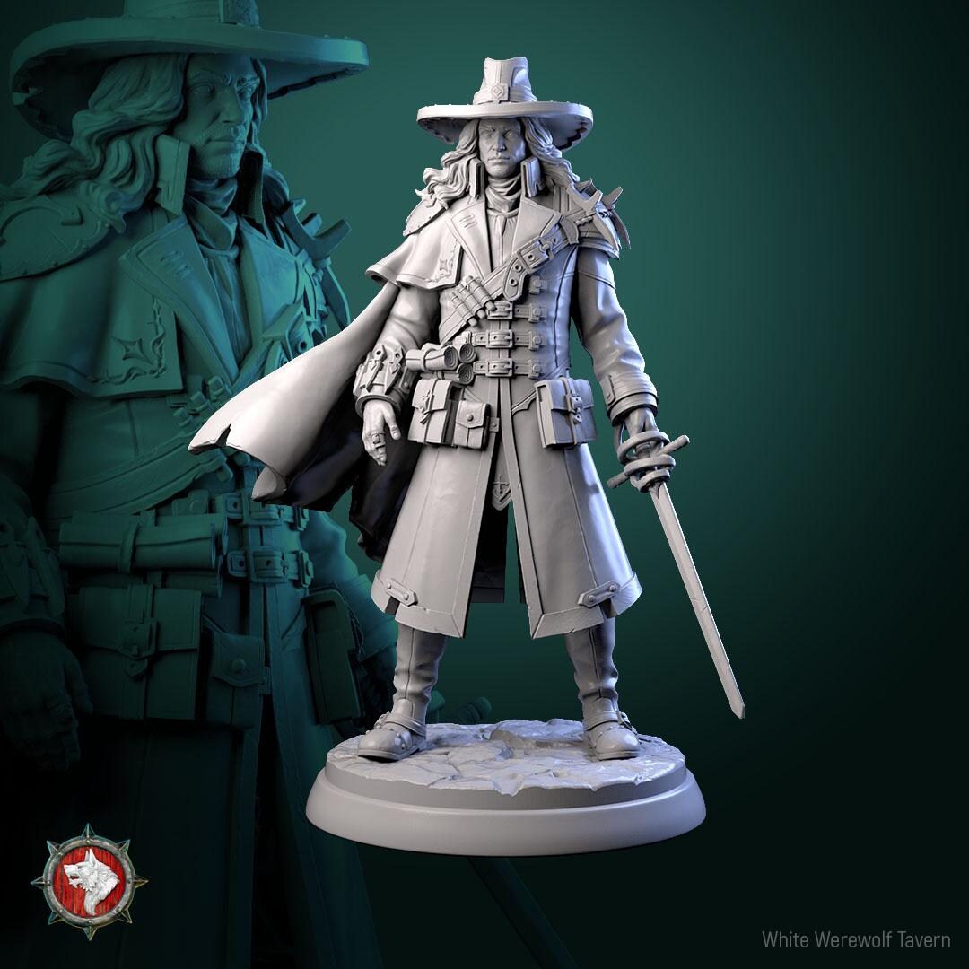 Vampire Hunter Gabriel - Miniature for Dnd, DSA, Pathfinder - Figure ...
