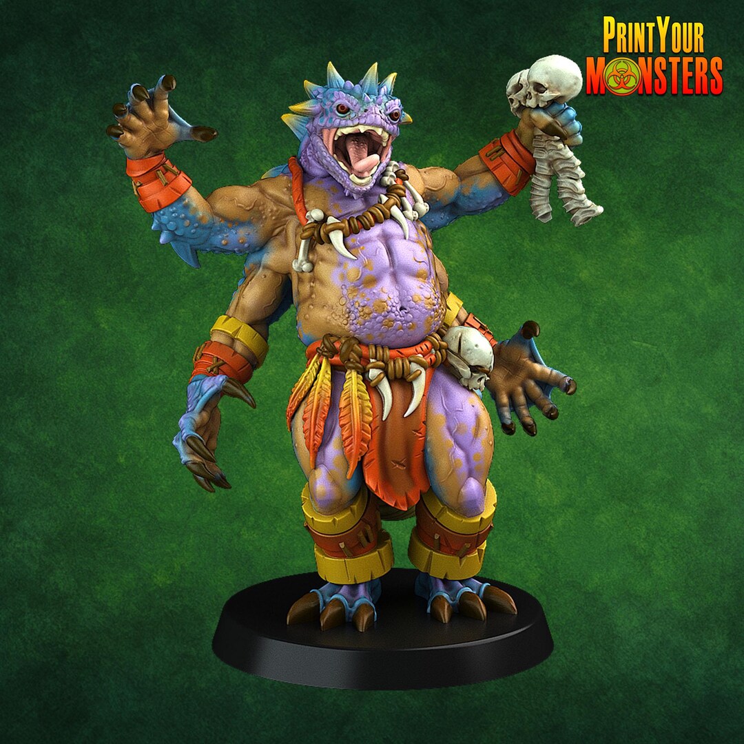 Lizardfolk - Big Lizardmen - Lizardmen Pack - Print Your Monsters - Etsy