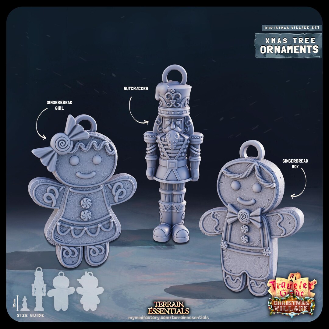 X Mas Ornaments Miniature for Dnd DSA, Pathfinder, RPG Tabletop Figure ...