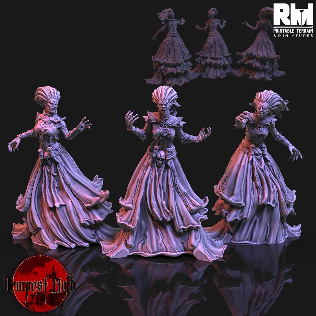 Banshees Miniature for Dnd, DSA, Pathfinder 28 Mm, 32 Mm Resin Figures ...