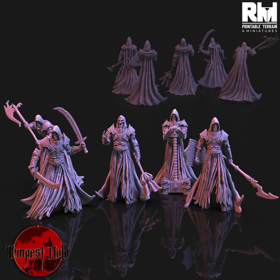 Wights 5 Miniatures for Dnd, DSA, Pathfinder 28 Mm, 32 Mm Resin Figures ...